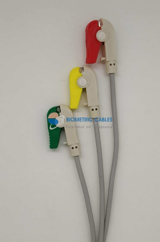 3 lead ecg monitoring cable clip | Biometric Cable