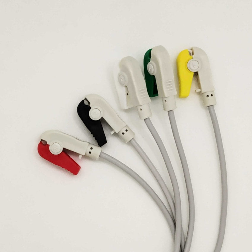 Akas medical 5 Lead Ecg cable clip on || Biometriccables