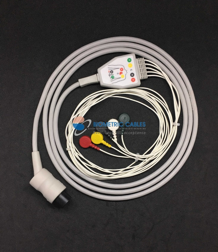 Schiller (Truscope II)5 Lead ECG Monitoring Cable(Neonatal Button/Snap