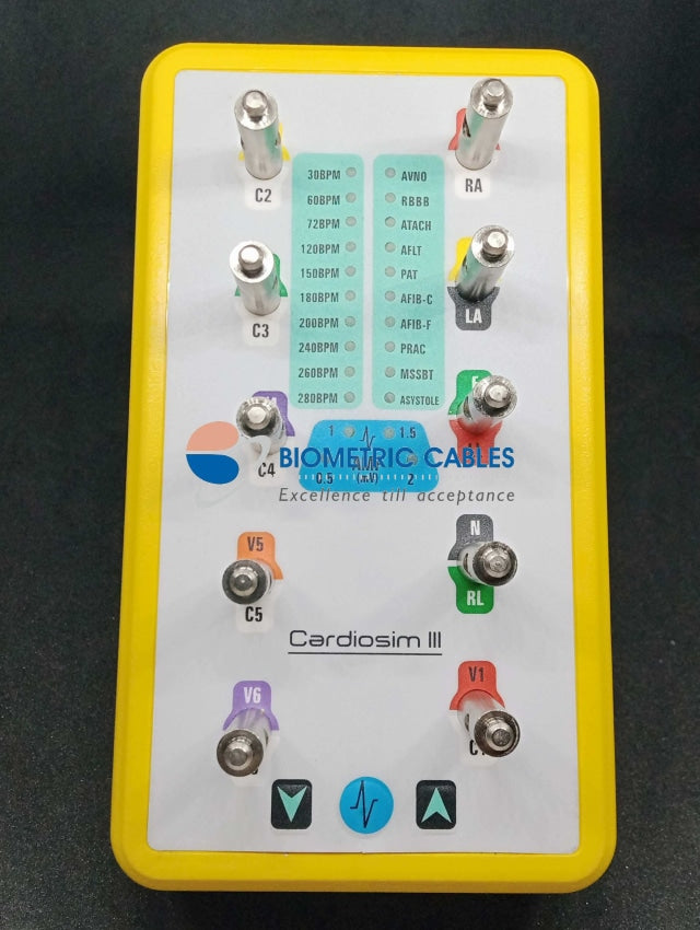 ECG Simulator: Cardiosim III(TI) - Biometric Cables
