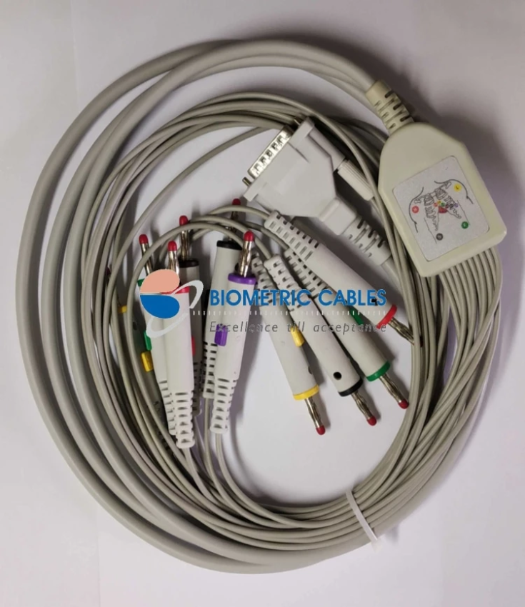 Schiller ECG Recorder Cable Compatible with AT1/ AT2/ AT2 Light/ AT2 P
