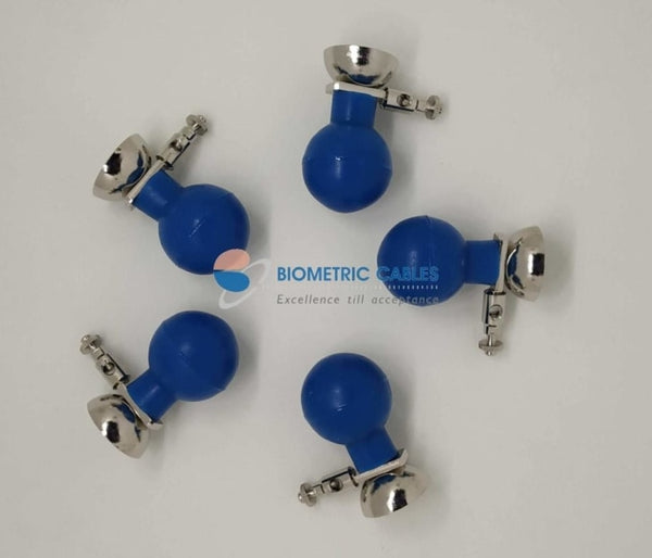 ECG Bulb Electrode Adult Pack of Six Numbers - Biometric Cables
